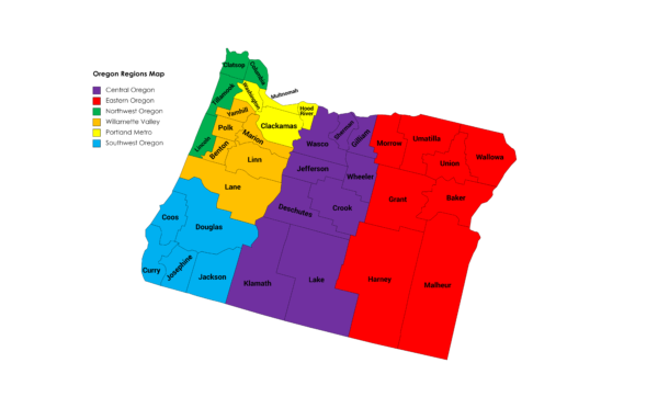 Regions Map – Oregon Project Center